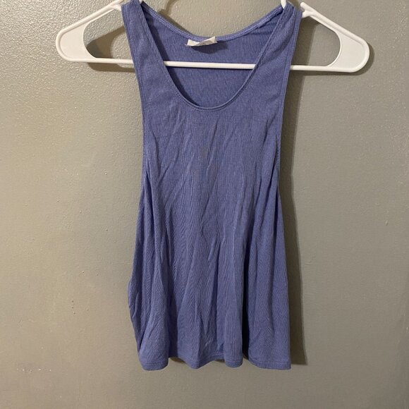 Parade | Tops | Parade Purple Ribbed Tank Womens Xl High Neck Cropped ...